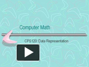 PPT – Computer Math PowerPoint presentation | free to download - id ...