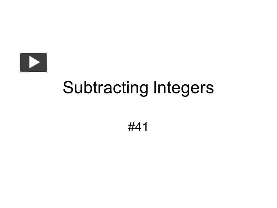 PPT – Subtracting Integers PowerPoint presentation | free to view - id ...