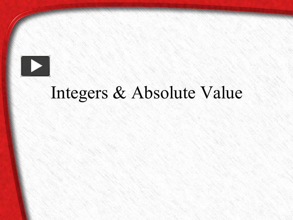 PPT – Integers PowerPoint presentation | free to download - id: 76f45b ...