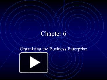 Organizing the Business Enterprise presentation | free to view