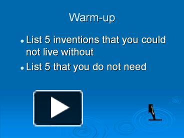 PPT – Warm-up PowerPoint presentation | free to download - id: 76fdd4-YmFiM