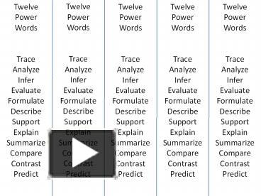 PPT – Twelve Power Words PowerPoint presentation | free to download ...
