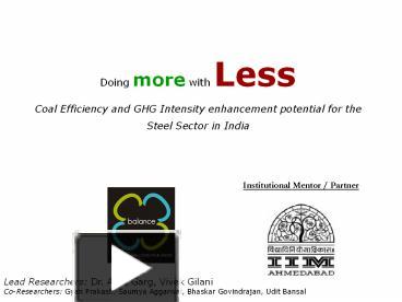 PPT – Doing more with Less PowerPoint presentation | free to download ...