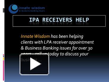 PPT – lpa Receivers Help PowerPoint presentation | free to download ...