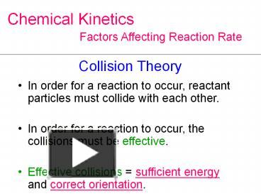 Collision Theory presentation | free to download