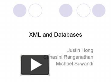 XML and Databases presentation | free to view