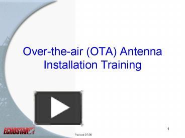 PPT – Over-the-air (OTA) Antenna Installation Training PowerPoint ...
