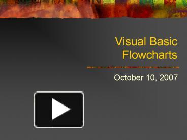 PPT – Visual Basic Flowcharts PowerPoint presentation | free to ...
