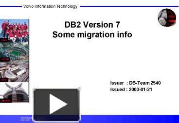 DB2 Version 7 Some migration info presentation | free to download