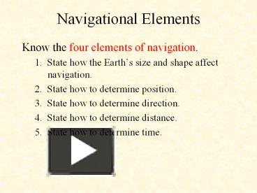 PPT – Navigational Elements PowerPoint presentation | free to download ...