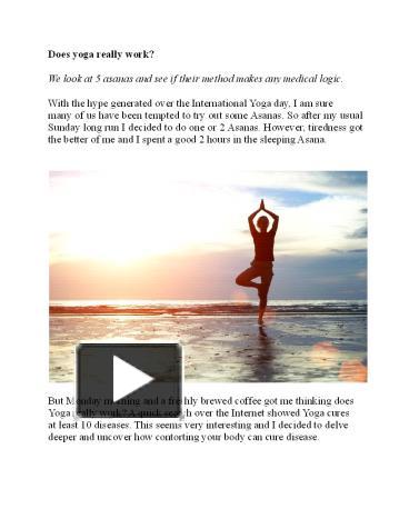 Does yoga really work? presentation | free to download