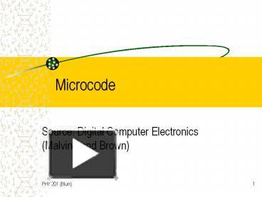 Microcode presentation | free to view