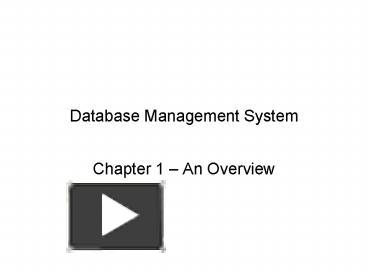 Database Management System presentation | free to view