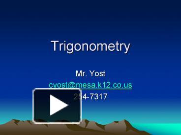 Trigonometry presentation | free to view