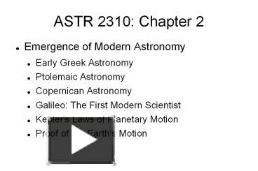 PPT – ASTR%202310:%20Chapter%202 PowerPoint presentation | free to ...