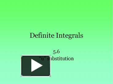Definite Integrals presentation | free to download