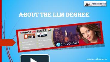 About the LLM Degree presentation | free to download