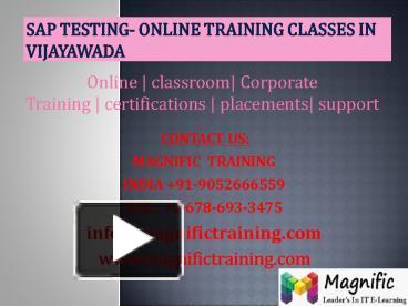 PPT – sap testing online training in uk,usa PowerPoint presentation ...