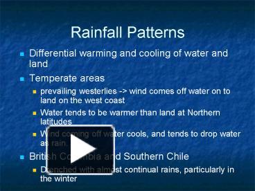 Rainfall Patterns presentation | free to view