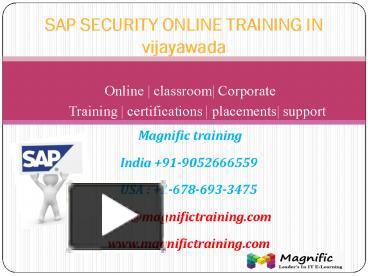 PPT – sap security online training in usa,uk PowerPoint presentation ...