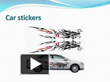 PPT – car stickers PowerPoint presentation | free to download - id ...