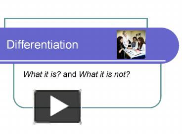 Differentiation presentation | free to download