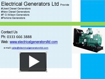 PPT – Used Diesel Generators PowerPoint presentation | free to download ...