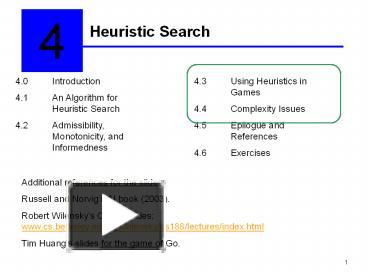 PPT – Heuristic Search PowerPoint presentation | free to download - id ...