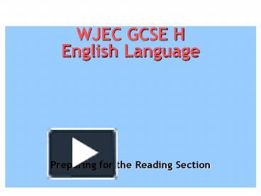 PPT – WJEC GCSE H PowerPoint presentation | free to download - id ...