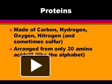 PPT – Proteins PowerPoint presentation | free to download - id: 7793e7 ...