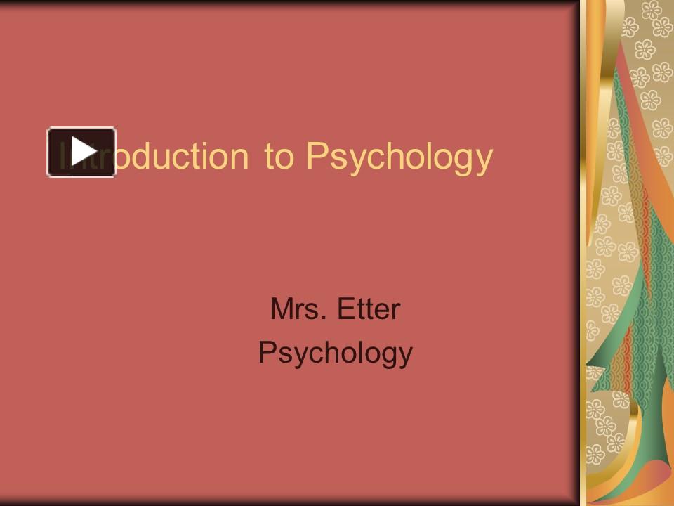 PPT – Introduction to Psychology PowerPoint presentation | free to view ...