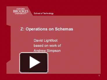 PPT – Z:%20Operations%20on%20Schemas PowerPoint presentation | free to ...