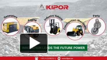 Kipor Light Tower & Other Machine presentation | free to download