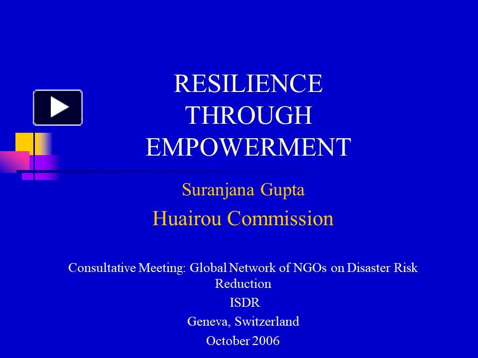 PPT – RESILIENCE THROUGH EMPOWERMENT PowerPoint presentation | free to ...