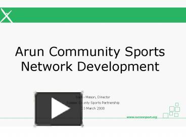 PPT – Arun Community Sports Network Development PowerPoint presentation ...