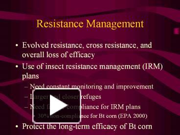PPT – Resistance Management PowerPoint presentation | free to download ...