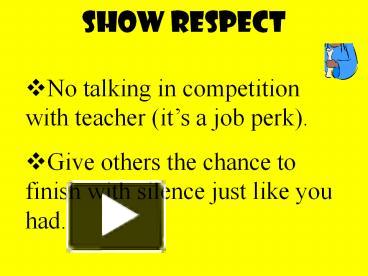 Show RESPECT presentation | free to view
