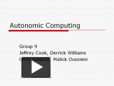 Autonomic Computing presentation | free to download
