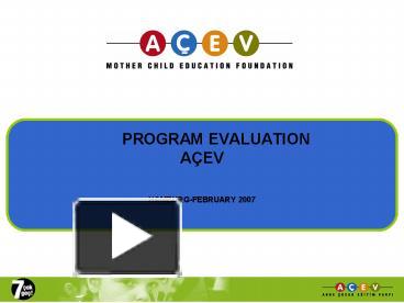 PPT – PROGRAM EVALUATION PowerPoint presentation | free to view - id ...
