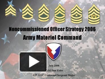 PPT – NCO Strategy 2006 PowerPoint presentation | free to view - id ...