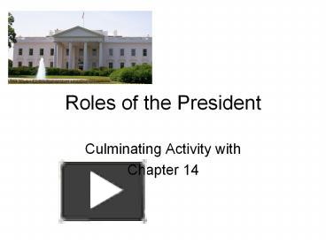 PPT – Roles of the President PowerPoint presentation | free to download ...