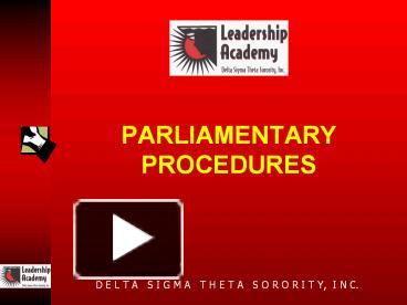 PARLIAMENTARY PROCEDURES presentation | free to view