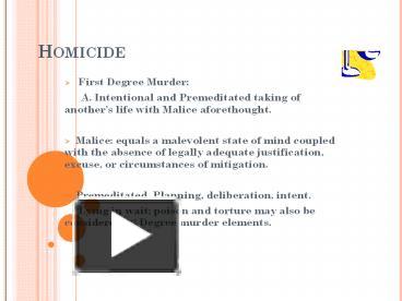 Homicide presentation | free to view
