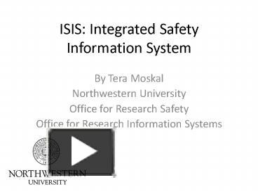PPT – ISIS: Integrated Safety Information System PowerPoint ...