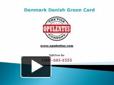 Denmark Danish Green Card presentation | free to download