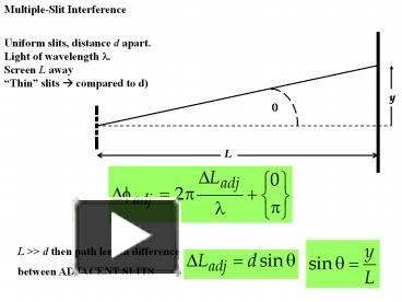 Multiple-Slit Interference presentation | free to download