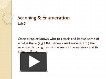 PPT – Scanning PowerPoint presentation | free to view - id: 7858d1-MTkzM
