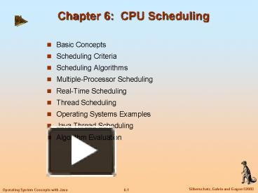 PPT – Chapter 6: CPU Scheduling PowerPoint presentation | free to view ...