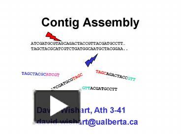 Contig Assembly presentation | free to view