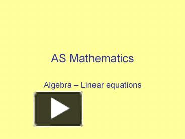 AS Mathematics presentation | free to download